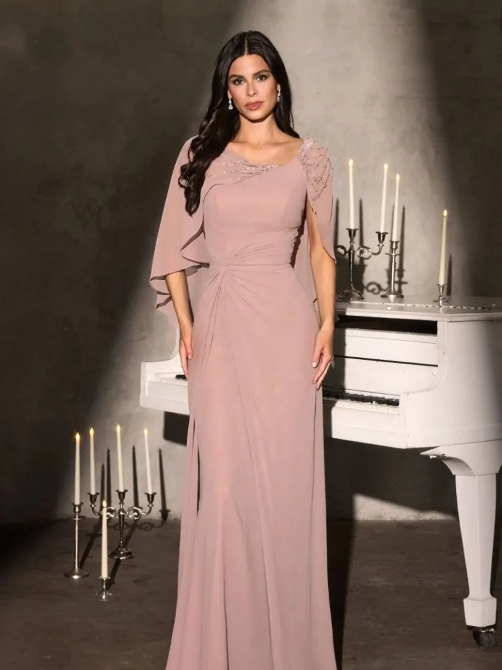 Cinderella | Dresses | New Elegant Mauve Long Mother Of The Bride Dress ...